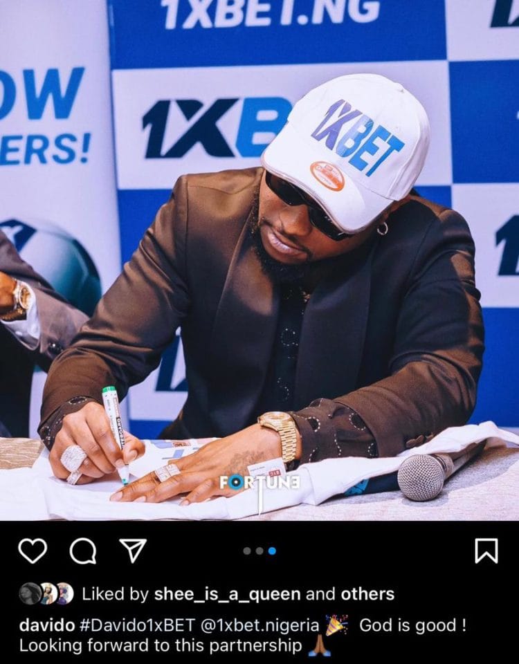 Davido Signs Multi million Partnership With 1XBet The Vaultz News Davido Signs Multi million Partnership With 1XBet The Vaultz News