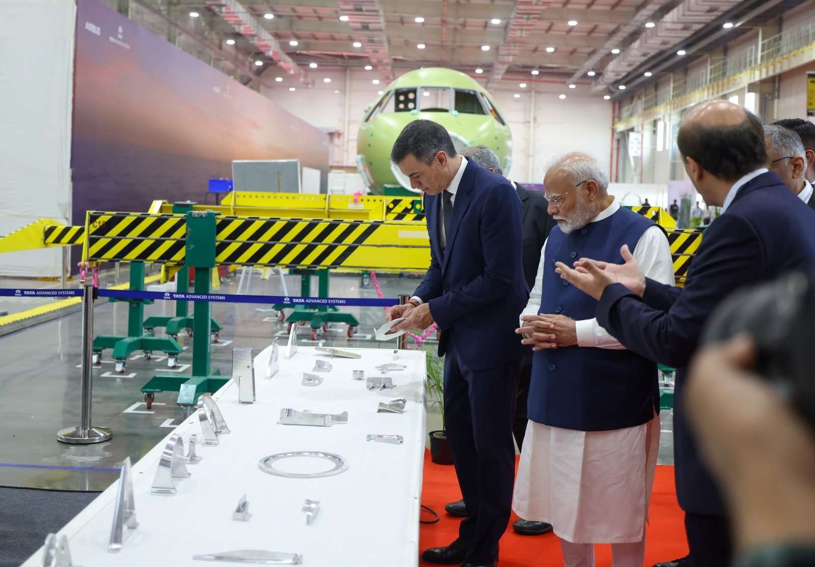 Modi, Sanchez Inaugurate India’s First Private Military Aircraft Plant