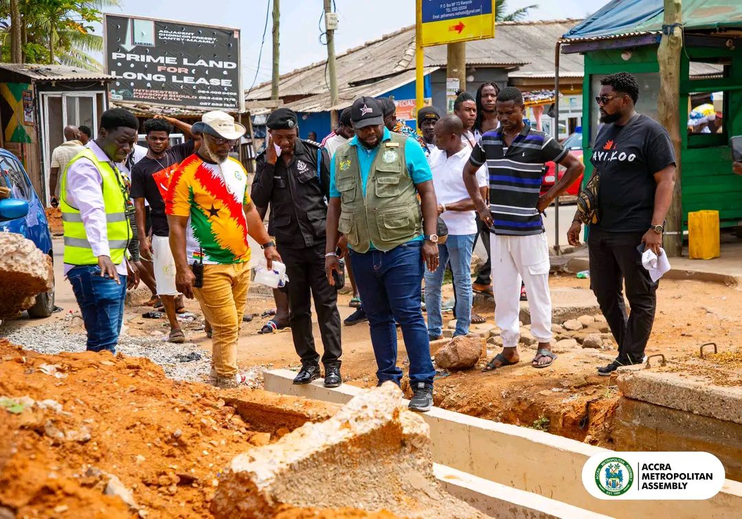 Accra Mayor Inspects Chorkor Drain Construction Works